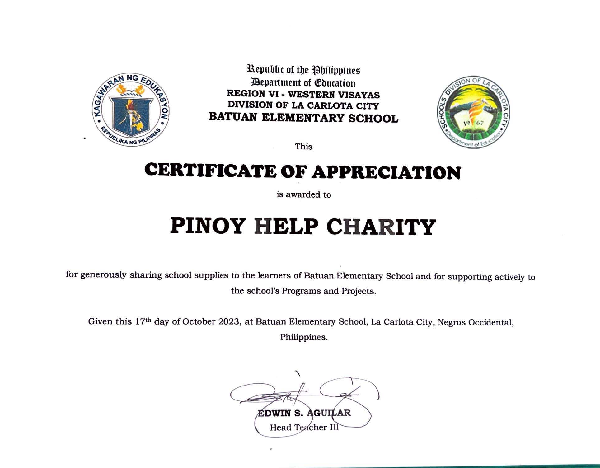 Pinoy Help Charity - To Give Helps